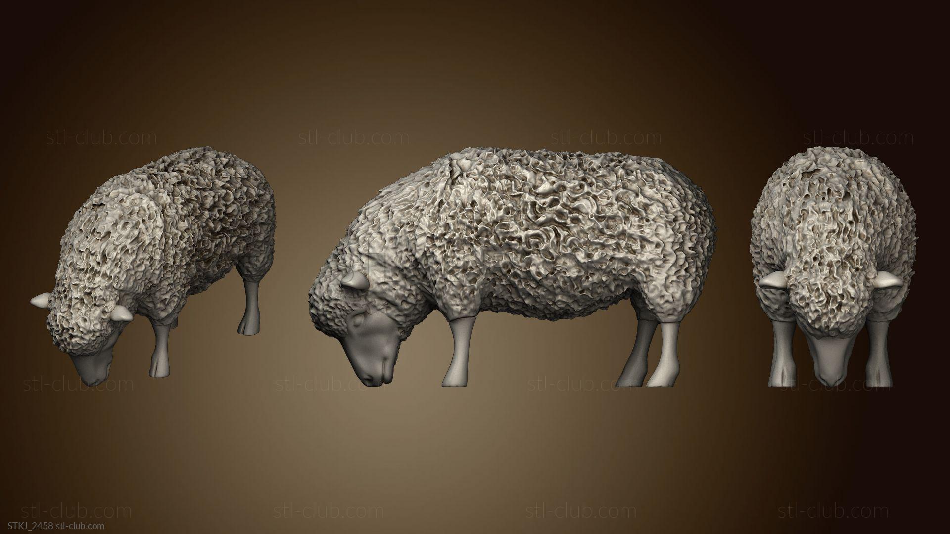 Sheep 6, Animal figurines 3D model for CNC: STL / MAX (obj)